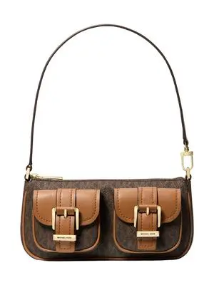 Michael Kors Zoe Small Signature Logo Pochette - Brown