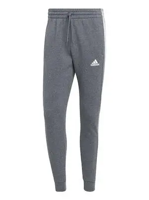Adidas Essentials Fleece 3stripes Tapered Cuff Pants - Dark Grey Heather
