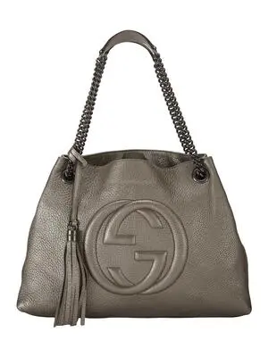 Gucci Soho Chain Tote - Silver