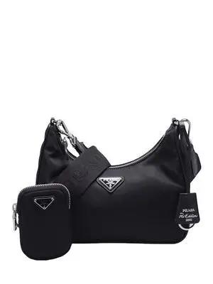 Prada Re-edition 2005 Nylon Shoulder Bag - Black