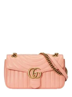 Gucci GG Marmont Small Shoulder Bag Peach