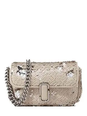 Marc Jacobs The Sequin J Marc Mini Shoulder Bag - Cream/silver