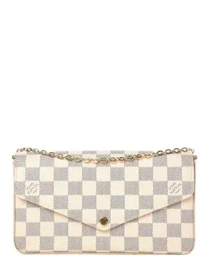 LOUIS VUITTON Pochette Felicie Damier Azur - Rose Ballerine