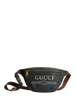 Gucci Vintage Logo Print Belt Bag - Black