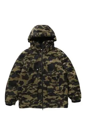 A BATHING APE X Nanga 1st Camo Aurora Tex Down Jacket - Green