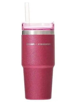 STANLEY X Starbucks Glitter Flowstate Quencher Tumbler - Vivid Pink