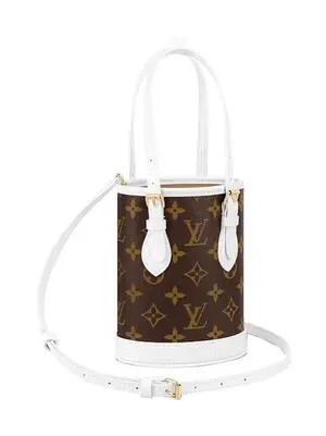 LOUIS VUITTON Nano Bucket - White/brown