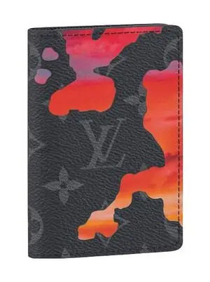 LOUIS VUITTON Pocket Organizer Sunrise Monogram Eclipse Black/grey/red Multi