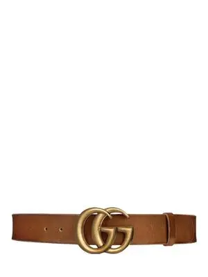 Gucci Gg Marmont Wide Belt - Brown