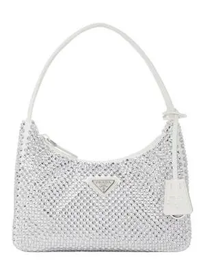 Prada Re-edition 2000 Crystal Mini Bag - White
