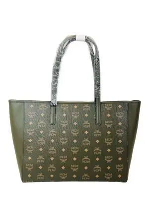 Mcm Medium Visetos Tote - Green Sea Turtle