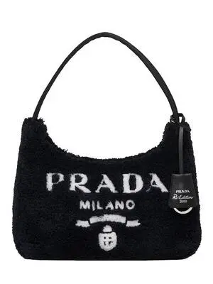 Prada Re-edition 2000 Terry Mini Bag - Black/white