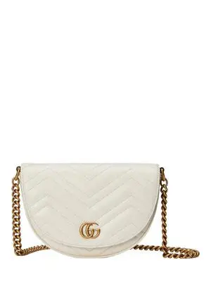 Gucci Gg Marmont Matelasse Chain Mini Bag - White