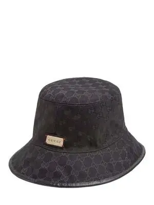Gucci Reversible Canvas Bucket Hat - Black/grey