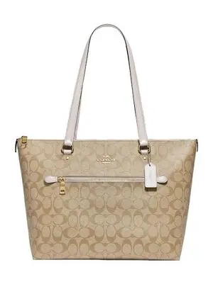 COACH® Gallery Tote - Khaki/chalk