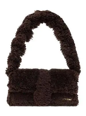 Jacquemus Le Bambidou Fur Shoulder Bag Dark Brown
