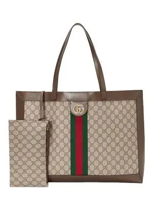 Gucci Ophidia Soft Gg Supreme Medium Tote - Beige/ebony
