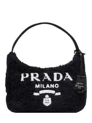 Prada Re-edition 2000 Terry Mini Shoulder Bag - Black