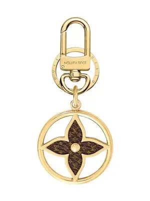 LOUIS VUITTON Puzzle Flower Monogram Keyring - Gold/monogram Canvas
