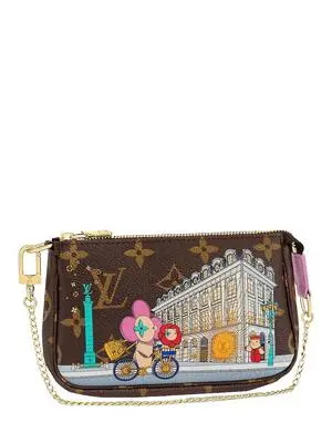 LOUIS VUITTON Mini Pochette Accessoires Vivienne Holiday - Monogram Canvas/pink