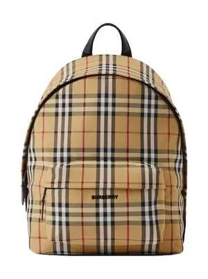 Burberry Nylon Vintage Check Backpack - Archive Beige