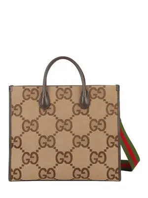 Gucci Jumbo Gg Tote - Camel/ebony