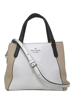 Kate Spade New York Jackson Triple Compartment Satchel Bag Medium Optic White/multicolor