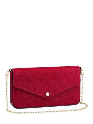 LOUIS VUITTON Félicie Pochette Monogram Empreinte - Scarelet Red Red