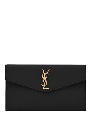 SAINT LAURENT Uptown Pouch Grain De Poudre Embossed