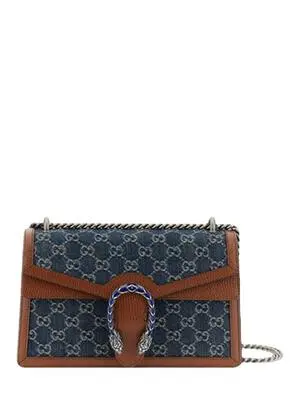 Gucci Dionysus Small Gg Jacquard Shoulder Bag - Blue/ivory/brown