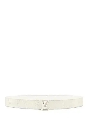 LOUIS VUITTON Initials Shape Monogram Belt 40mm - Powder White