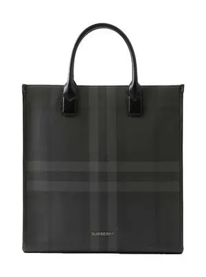 Burberry Slim Vertical Denny Tote - Charcoal