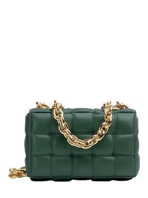 Bottega Veneta Chain Cassette Crossbody Bag Raintree