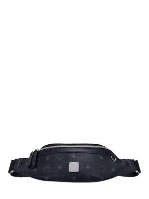 Mcm Slim Fursten Belt Bag Small Visetos - Black