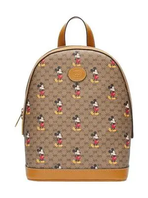 Gucci X Disney Mini Backpack Gg Supreme Mickey Mouse - Beige