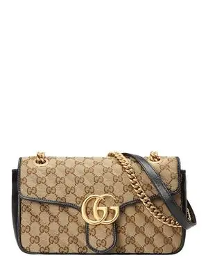 Gucci Gg Marmont Small Diagonal Matelassé Shoulder Bag - Beige/ebony