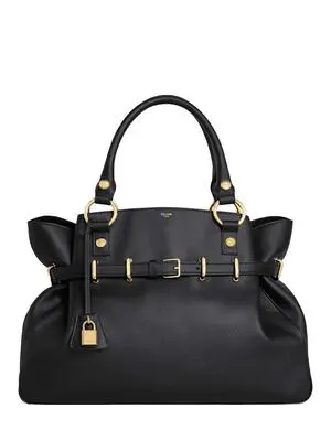 Celine Medium Antia Bag In Supple Calfskin - Black