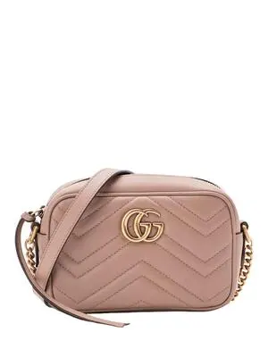 Gucci Gg Marmont Matelassé Mini Camera Bag - Dusty Pink
