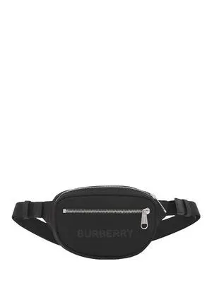 Burberry Logo Print Nylon Cannon Bum Bag - Black