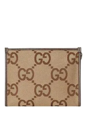 Gucci Jumbo Gg Pouch - Camel/ebony