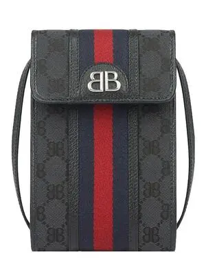 Gucci X Balenciaga The Hacker Project Phone Bag - Black