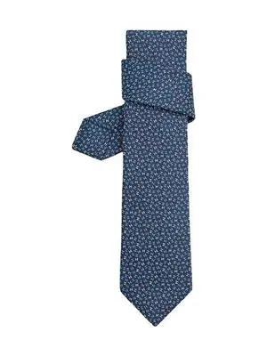 Hermès Hermes Tie 7 H Robe Du Soir Blue