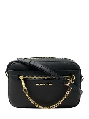 Michael Kors Zip Chain Crossbody Bag - Black/gold