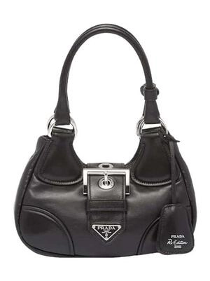 Prada Prada Moon Padded Nappa Leather Bag Black