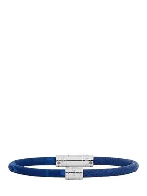 LOUIS VUITTON Split Leather Bracelet Cobalt/navy Blue