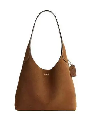 Coach Brooklyn Shoulder Bag 28 Suede/brass/cedar