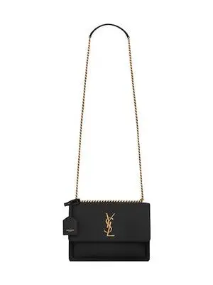 Saint Laurent Sunset Chain Bag Medium - Noir