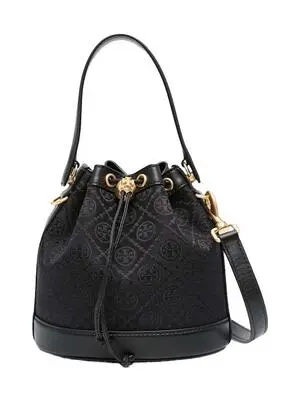 Tory Burch T Monogram Bucket Bag - Black
