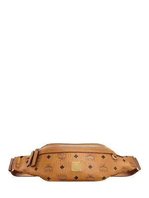 Mcm Slim Fursten Belt Bag Small Visetos - Cognac