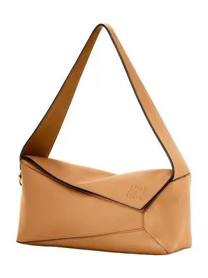 Loewe Puzzle Hobo Bag In Nappa Calfskin - Warm Desert